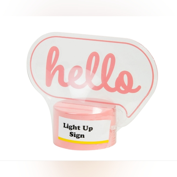 Party Supplies | Hello Light Up Sign Pink | Poshmark